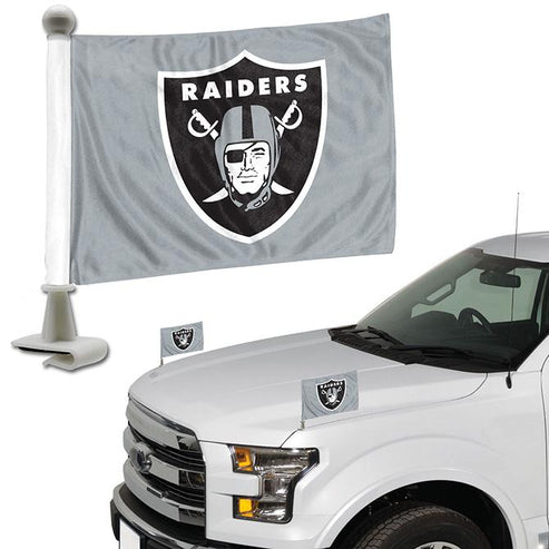 LAS VEGAS RAIDERS AMBASSADOR HOOD & TRUNK FLAG (SILVER) - SET OF 2 ...